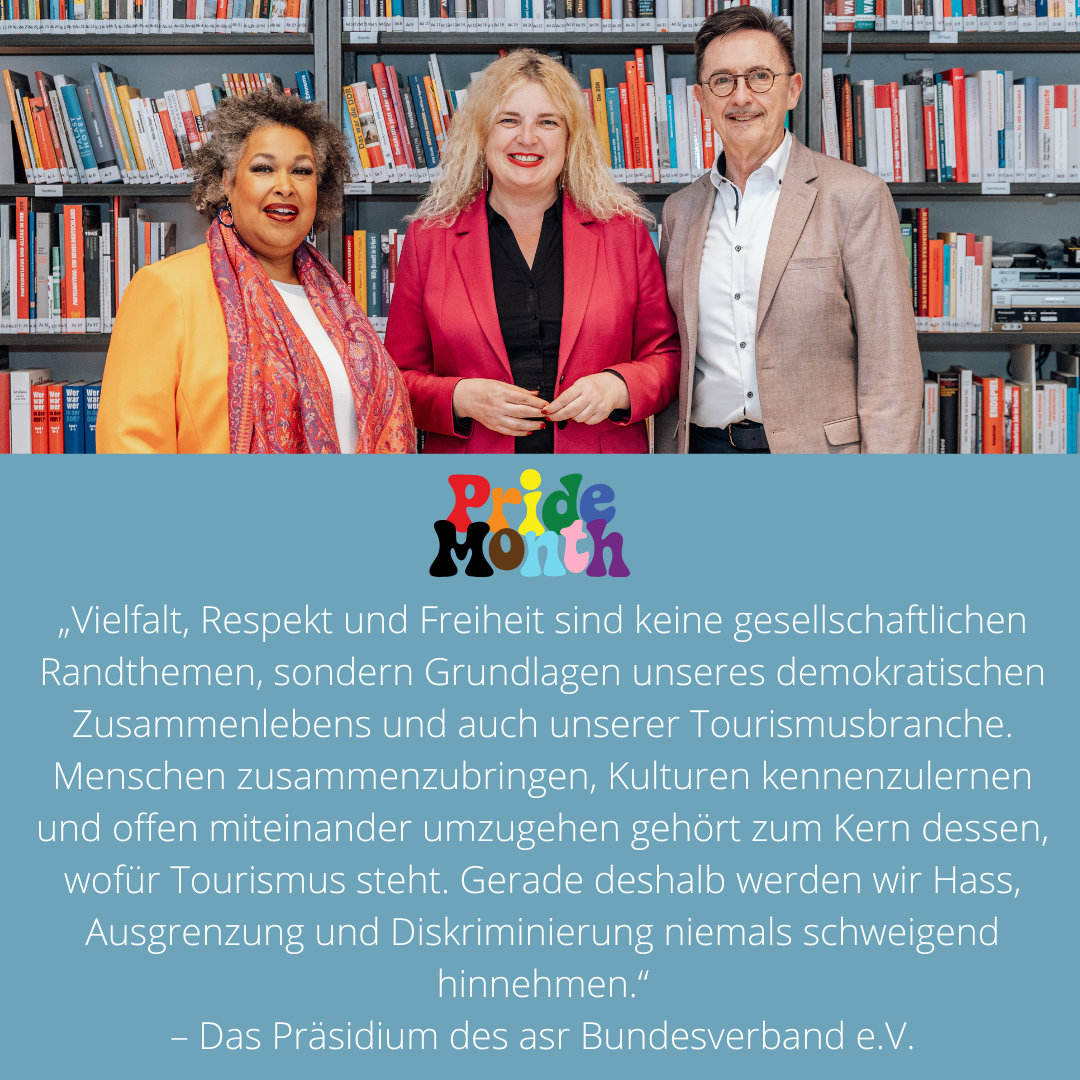 Pride Month: asr fordert Haltung gegen Hass und Diskriminierung